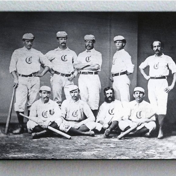 Art | Rare Framed 1869 First Pro Baseball Team Cincinnati Red Stockings ...